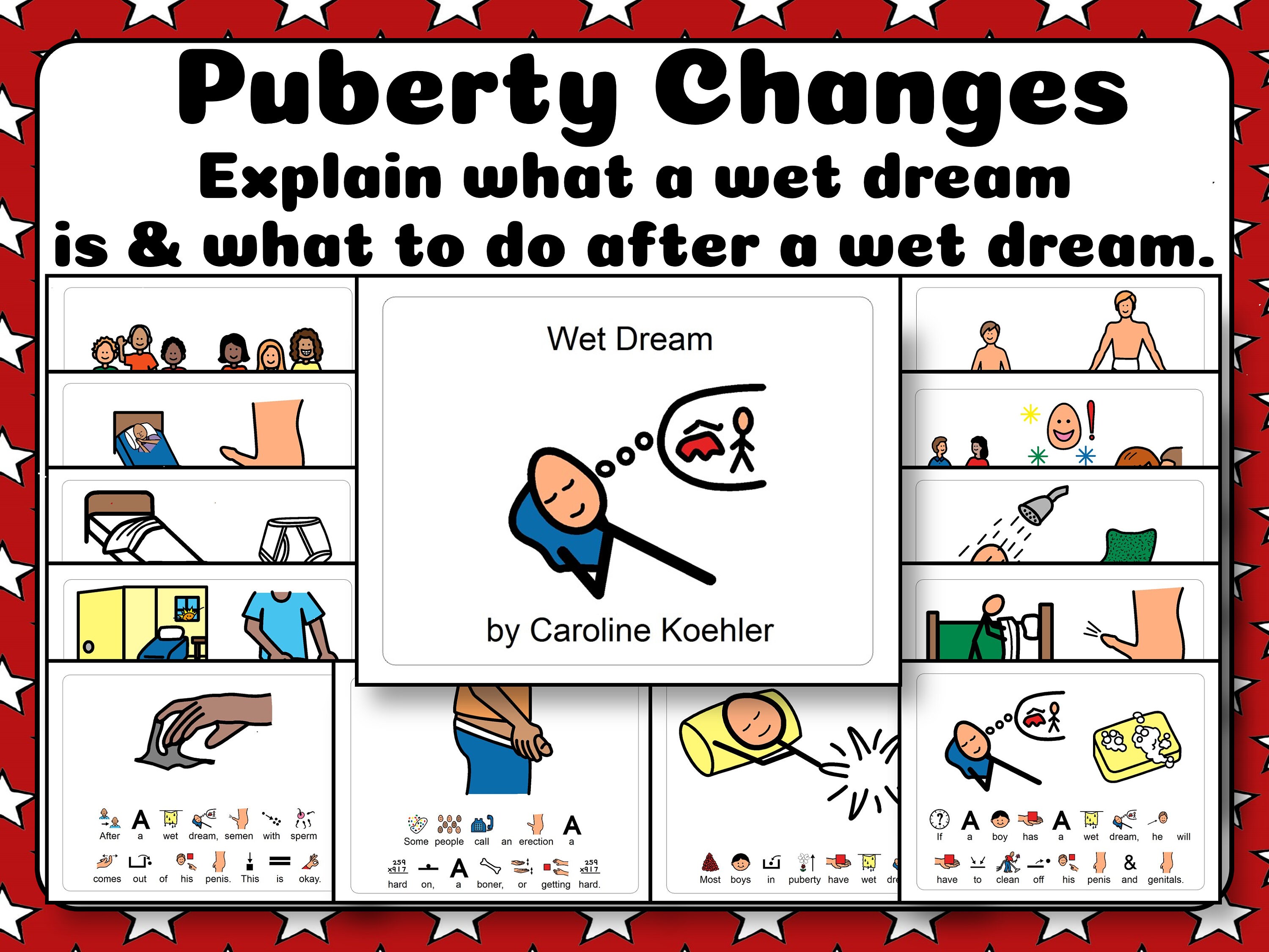 Puberty Social Story Set for Boys Growing up | Boys in Puberty Social ...