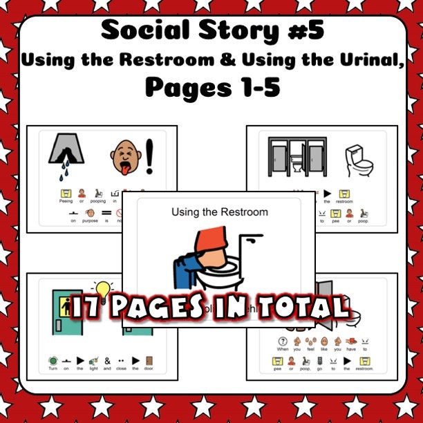 Bathroom Social Stories and Posters for Toileting Hygiene Autism ...