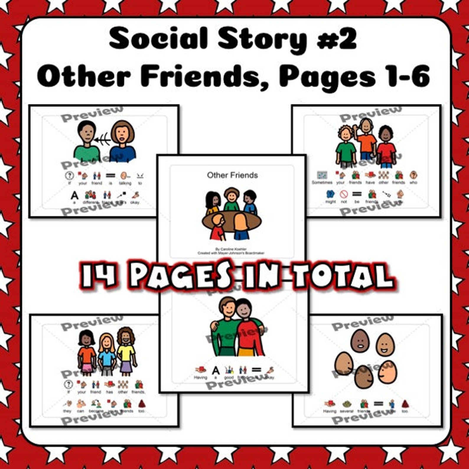 Social Stories for Having Friends | Autism Social Story Set About ...