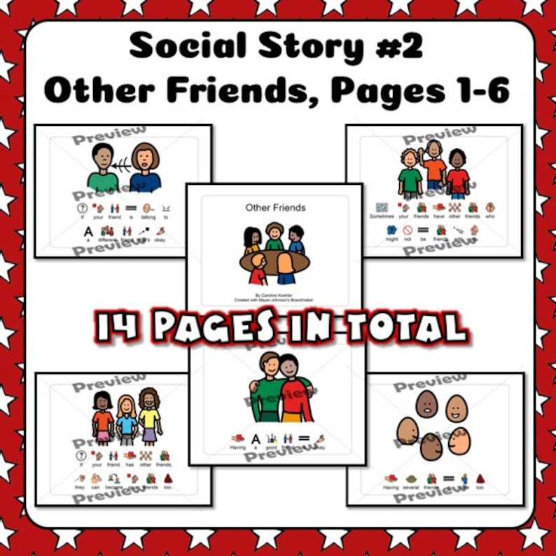 Social Stories for Having Friends | Autism Social Story Set About ...
