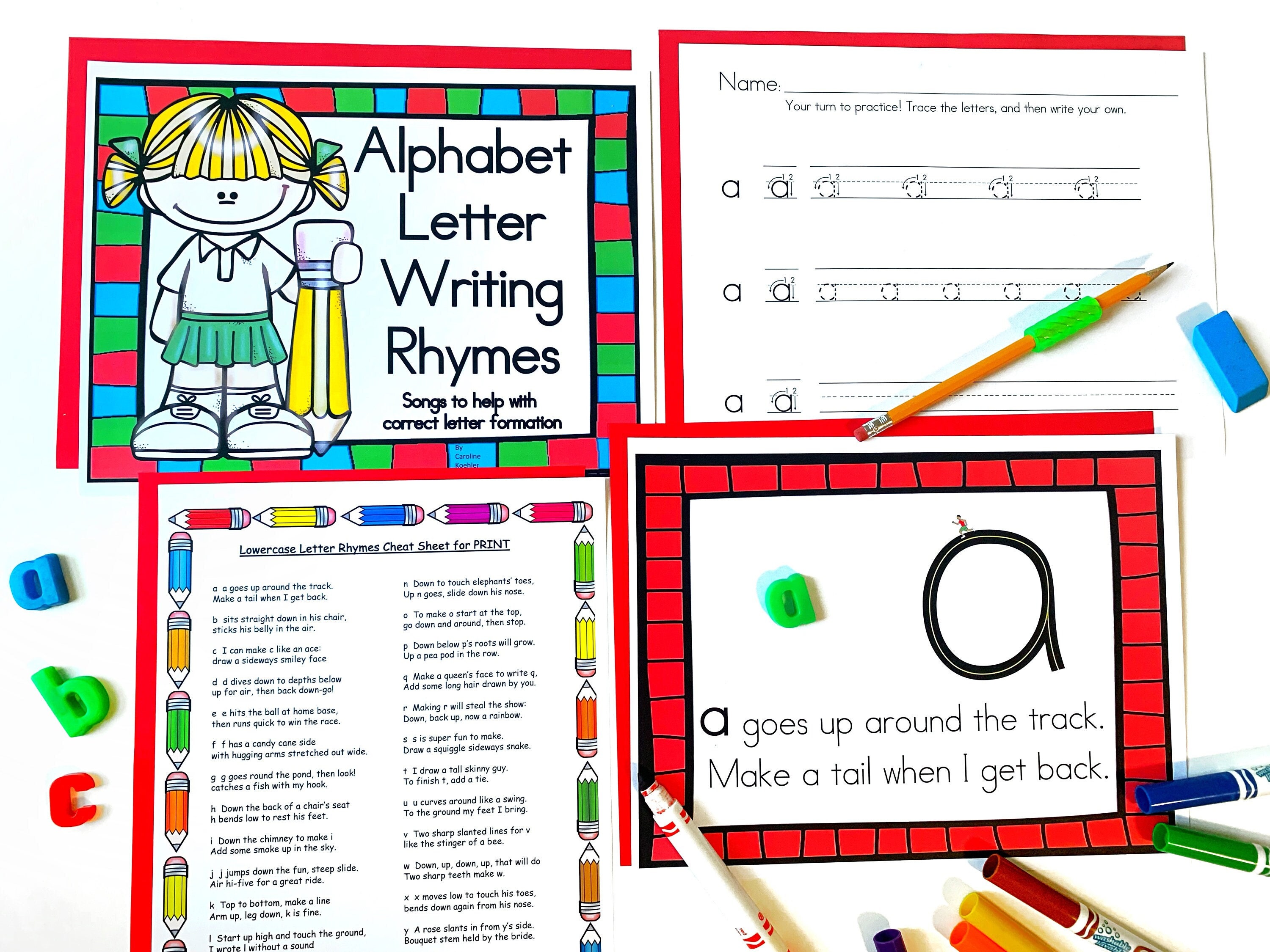 Trace the Alphabet Worksheet Set | Lowercase Letter Formation Tracing ...