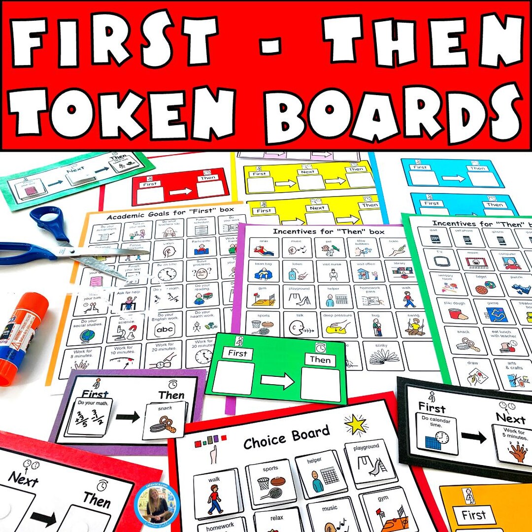 First Then Board for Autism Visual Schedule Behavior Chart, First Next ...