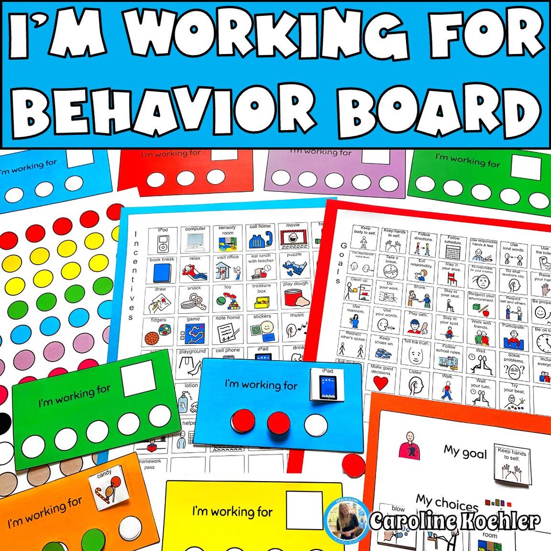 Autism Token Board I Am Working for Printable & Digital Behavior Chart ...
