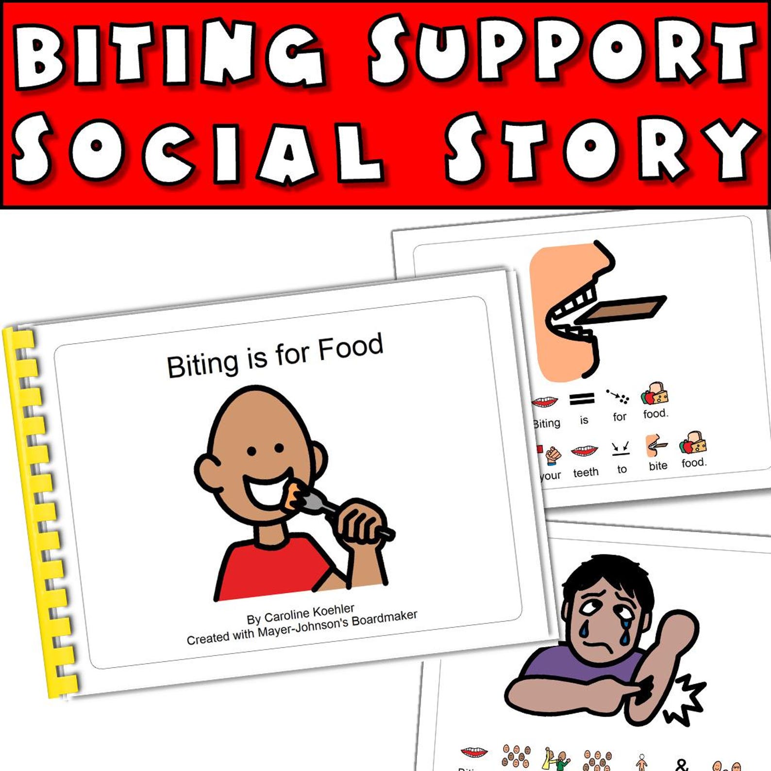 Autism Social Stories for Biting Pinching & Appropriate Touch | Calming ...