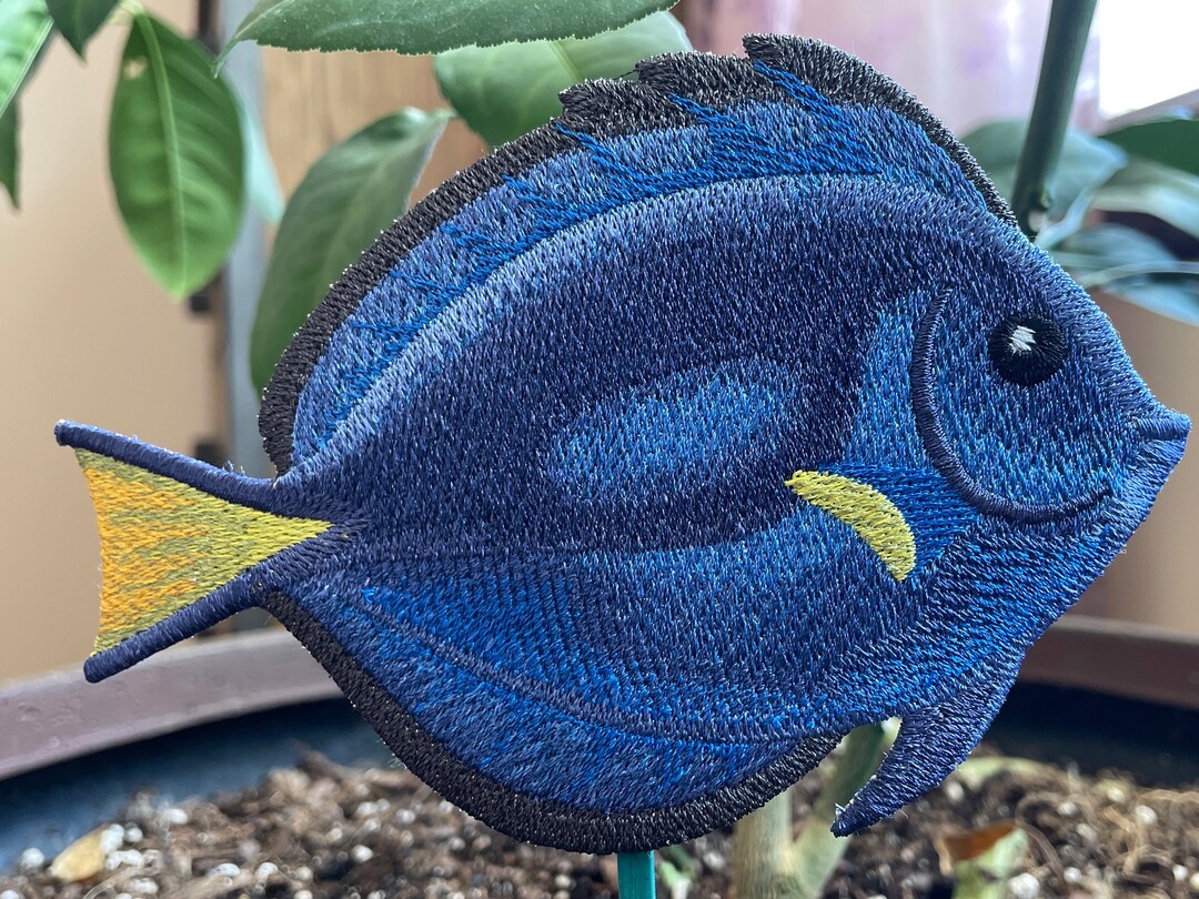 Blue Tang dory Fish Plant Stake - Etsy