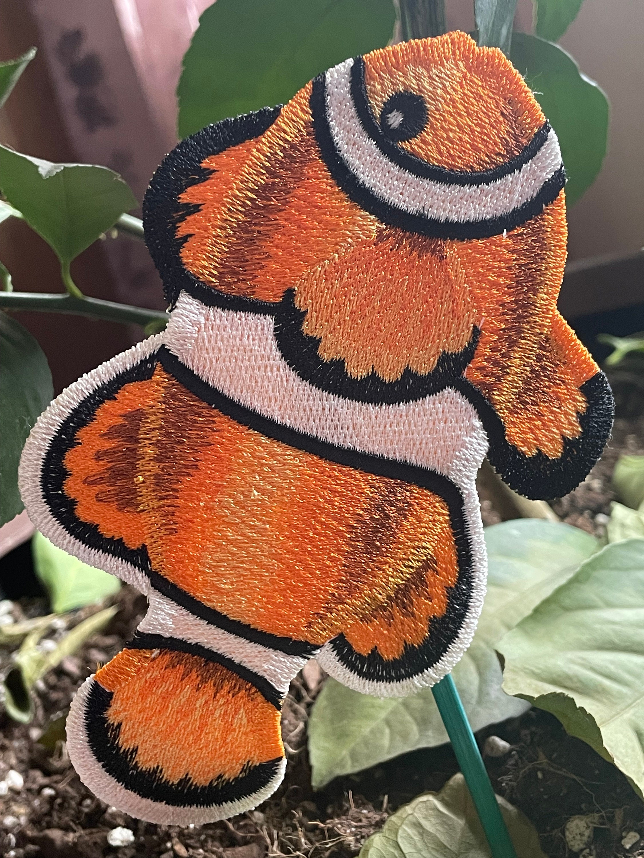 Handmade Embroidered Clownfish Garden Ornament – Unique Fish Plant ...