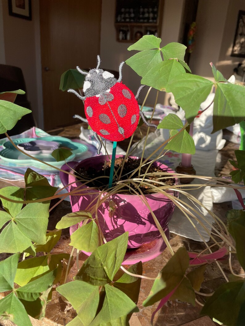 Lady Bug Plant Stake - Etsy
