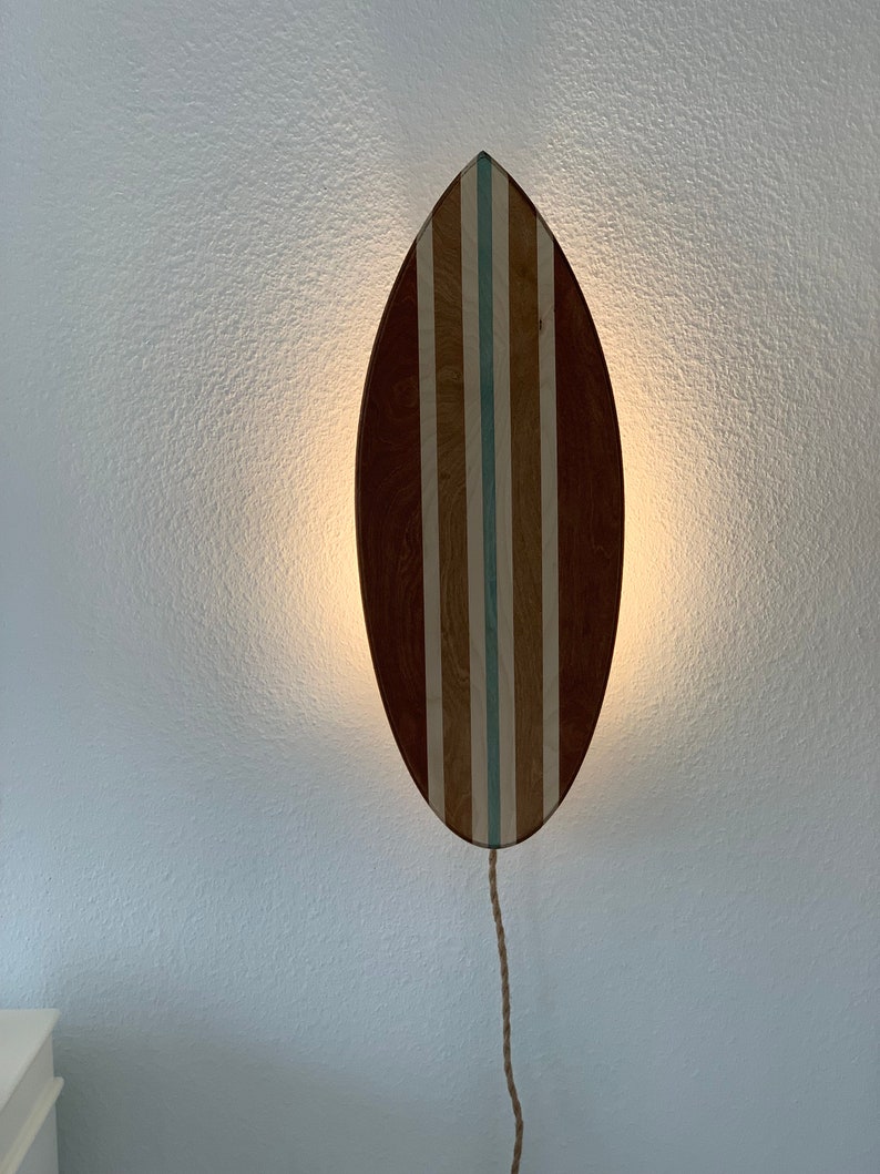 Balance Board & Lamp, Incl. Cork Roll, Wall Light, Surfboard Wall Lamp ...