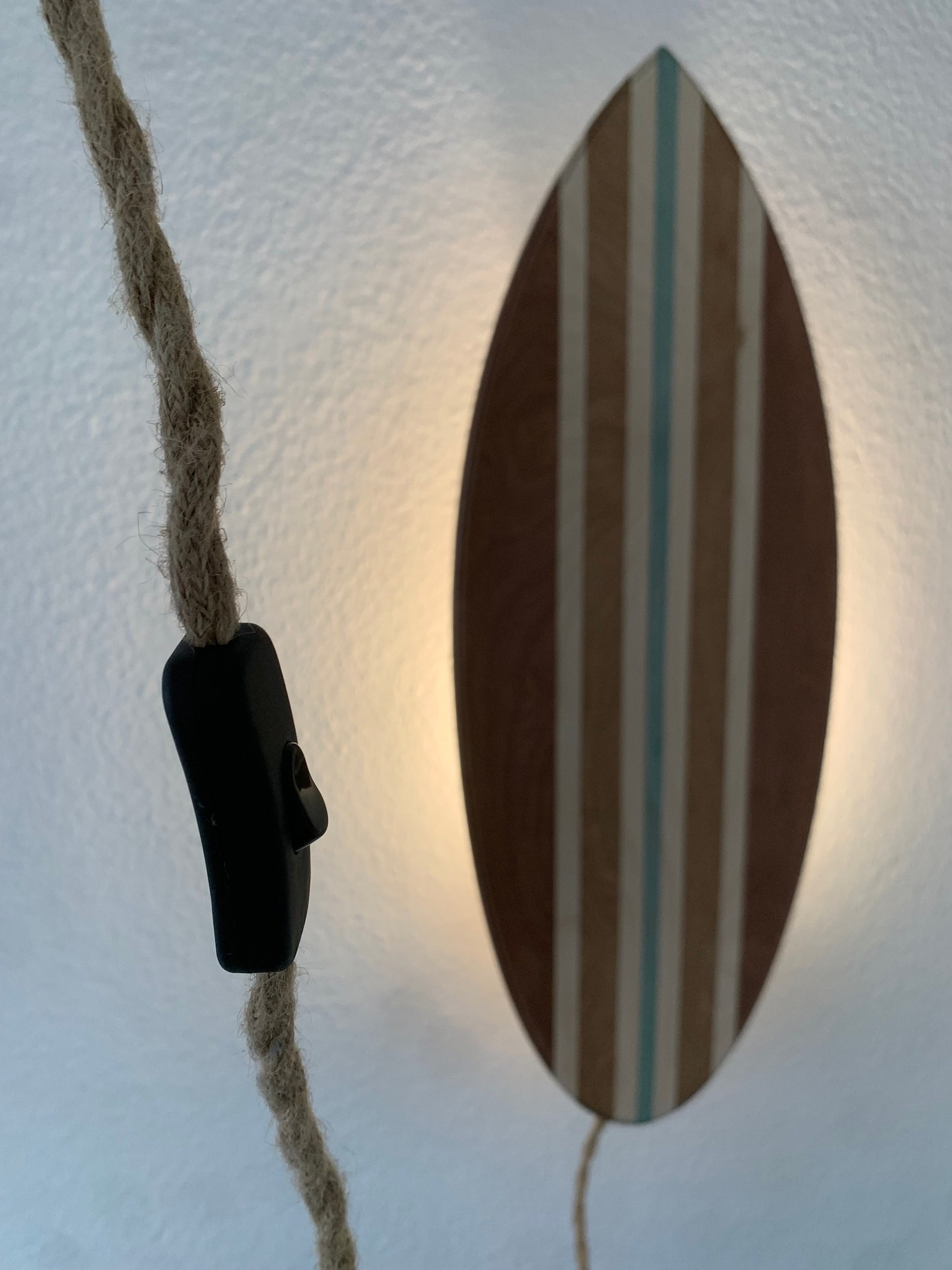 Balance Board & Lamp, Incl. Cork Roll, Wall Light, Surfboard Wall Lamp ...
