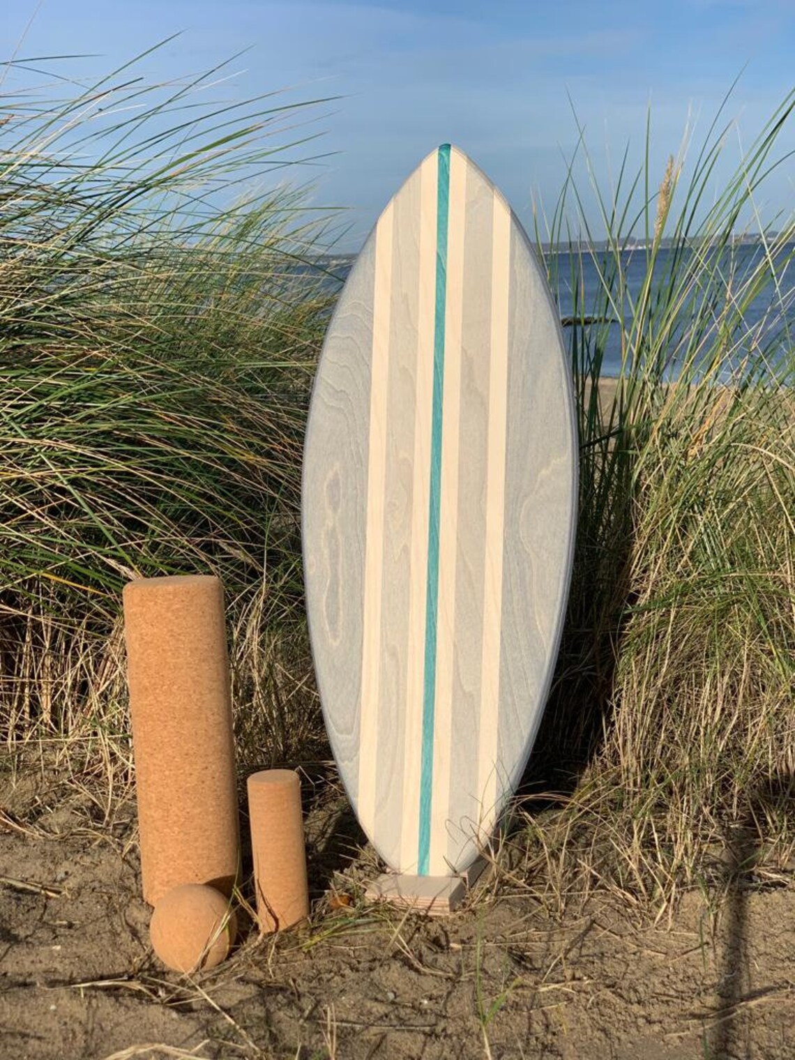 Handmade Woodybalance Board + Stand, Cork BIG PACK Beginner ...
