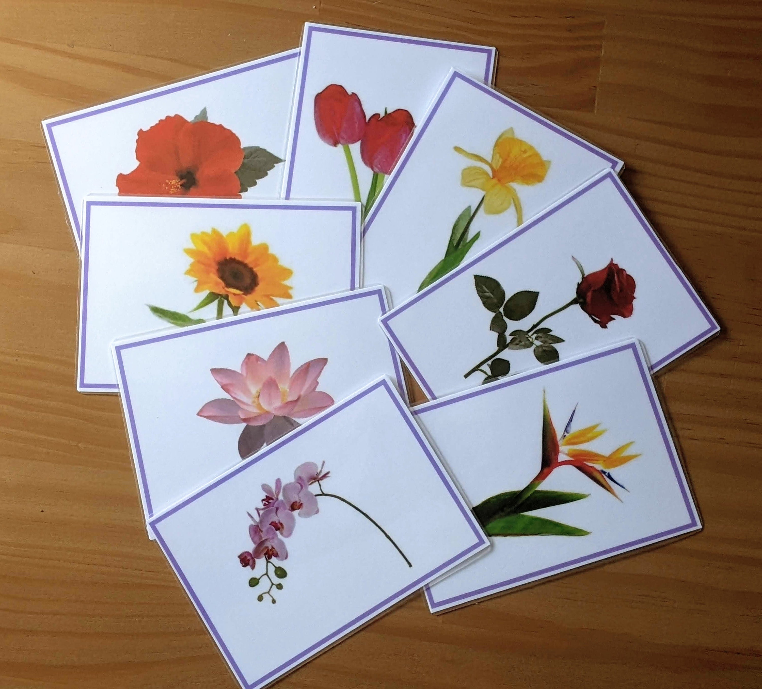 Montessori Language Cards Flowers - Etsy