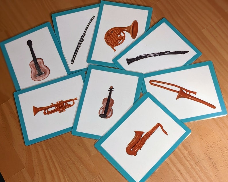 Montessori Toddler Language Cards Musical Instruments - Etsy