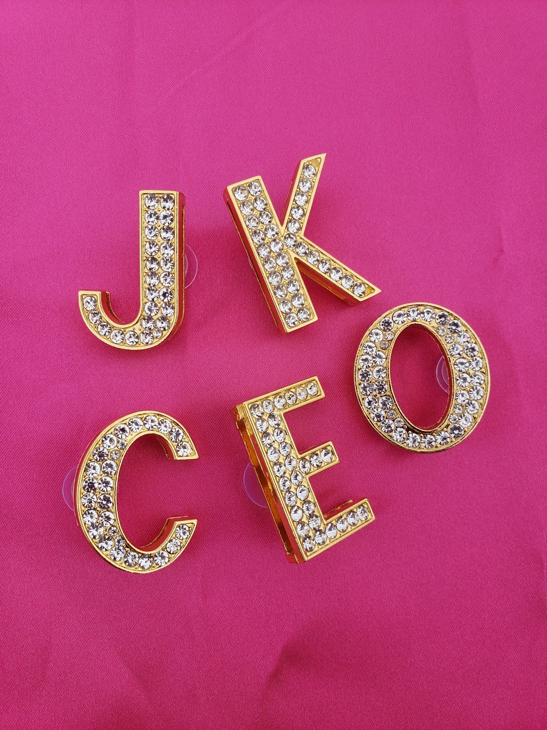 Large Alphabet Bling Letters With Gold Shoe Charms, Teens, Gifts for ...