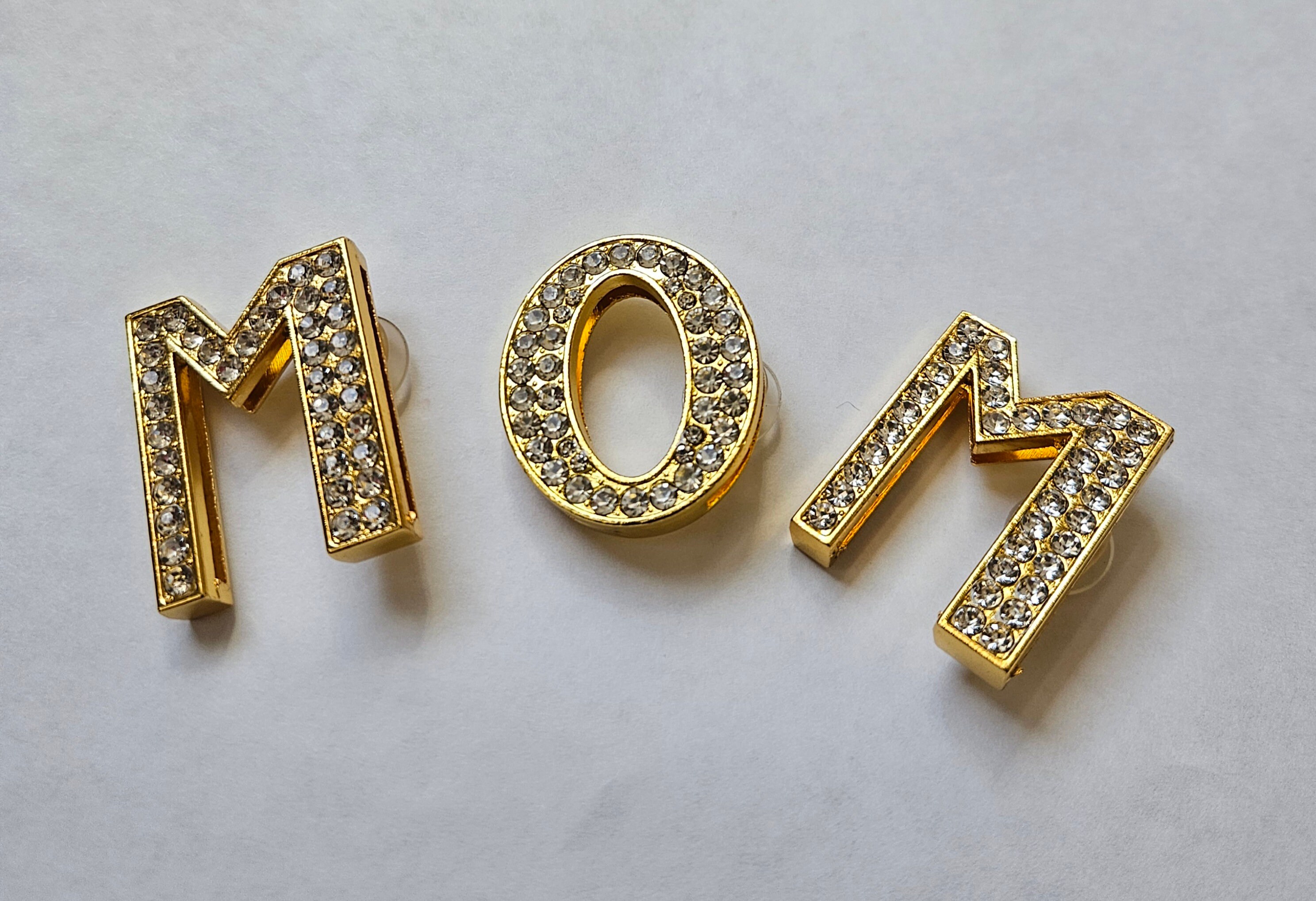 Large Alphabet Bling Letters With Gold Shoe Charms, Teens, Gifts for ...