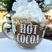 Hot Cocoa Glass Mug Hot Chocolate Mug Fall Mug Winter Mug Glass Mug - Etsy