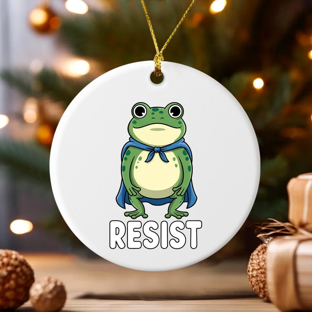 Rage Against the Machine Ornament, Portland Frog Protester, Fog ...