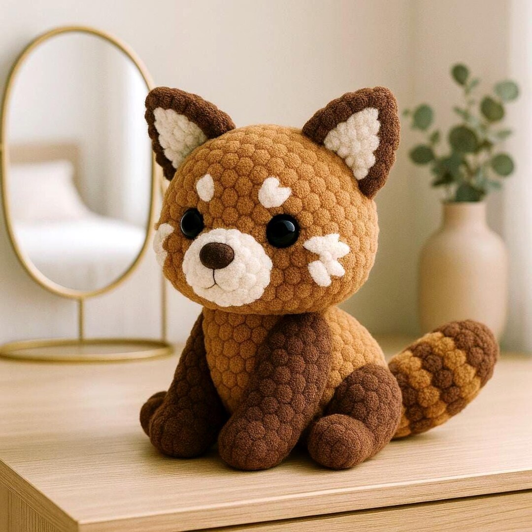 Red Panda Amigurumi Crochet Pattern, Cute Red Panda Crochet Pattern ...