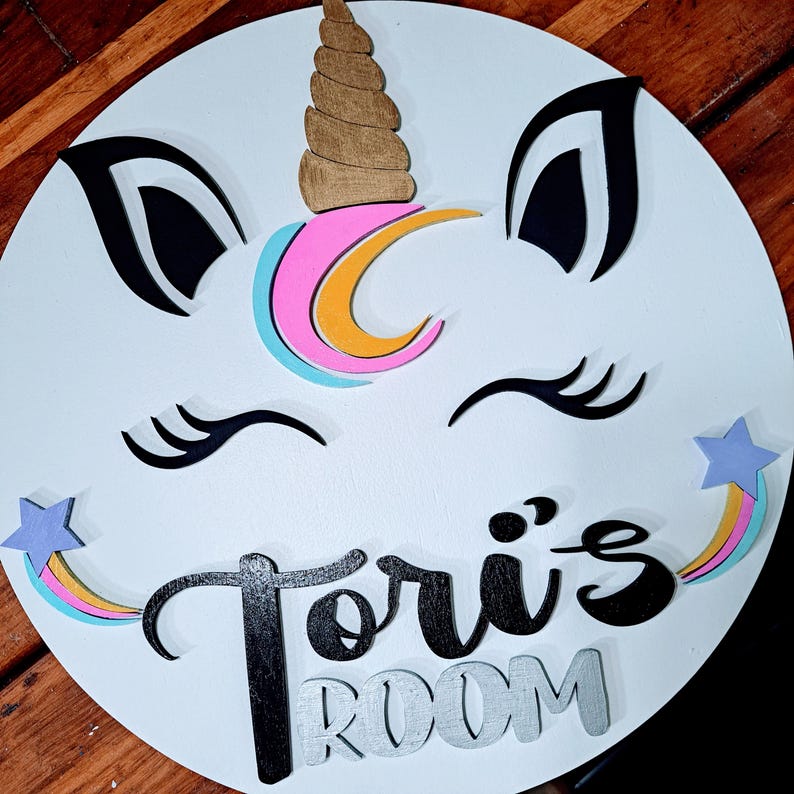 Unicorn Door Hanger - Etsy