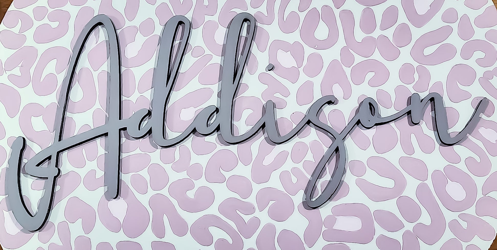Custom Leopard/cheetah Print Name Sign - Etsy