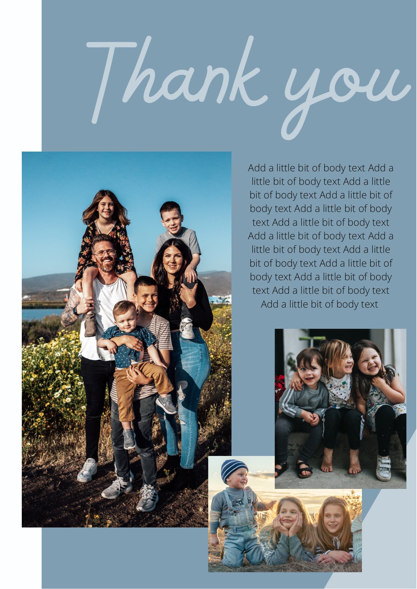 Adoption Profile Template in Blues Palette - Etsy