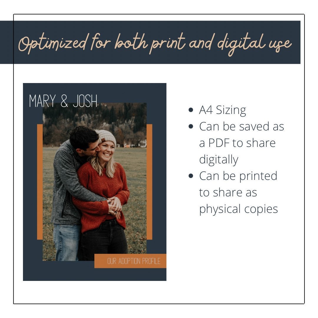 Adoption Profile Template in a Sunset Palette - Etsy