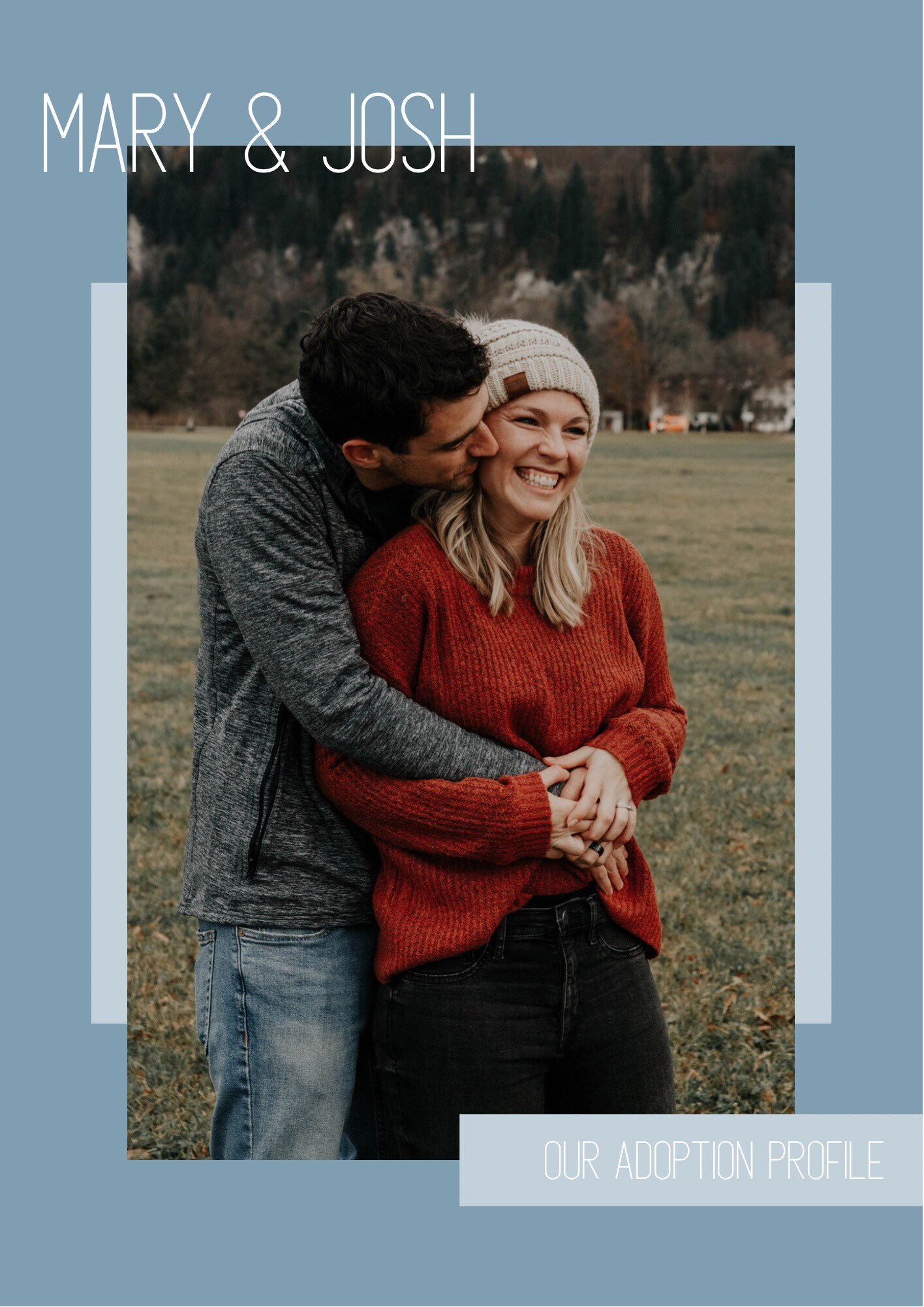 Adoption Profile Template in Blues Palette - Etsy