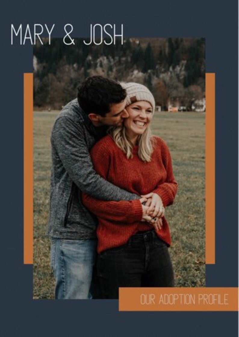 Adoption Profile Template in a Sunset Palette - Etsy