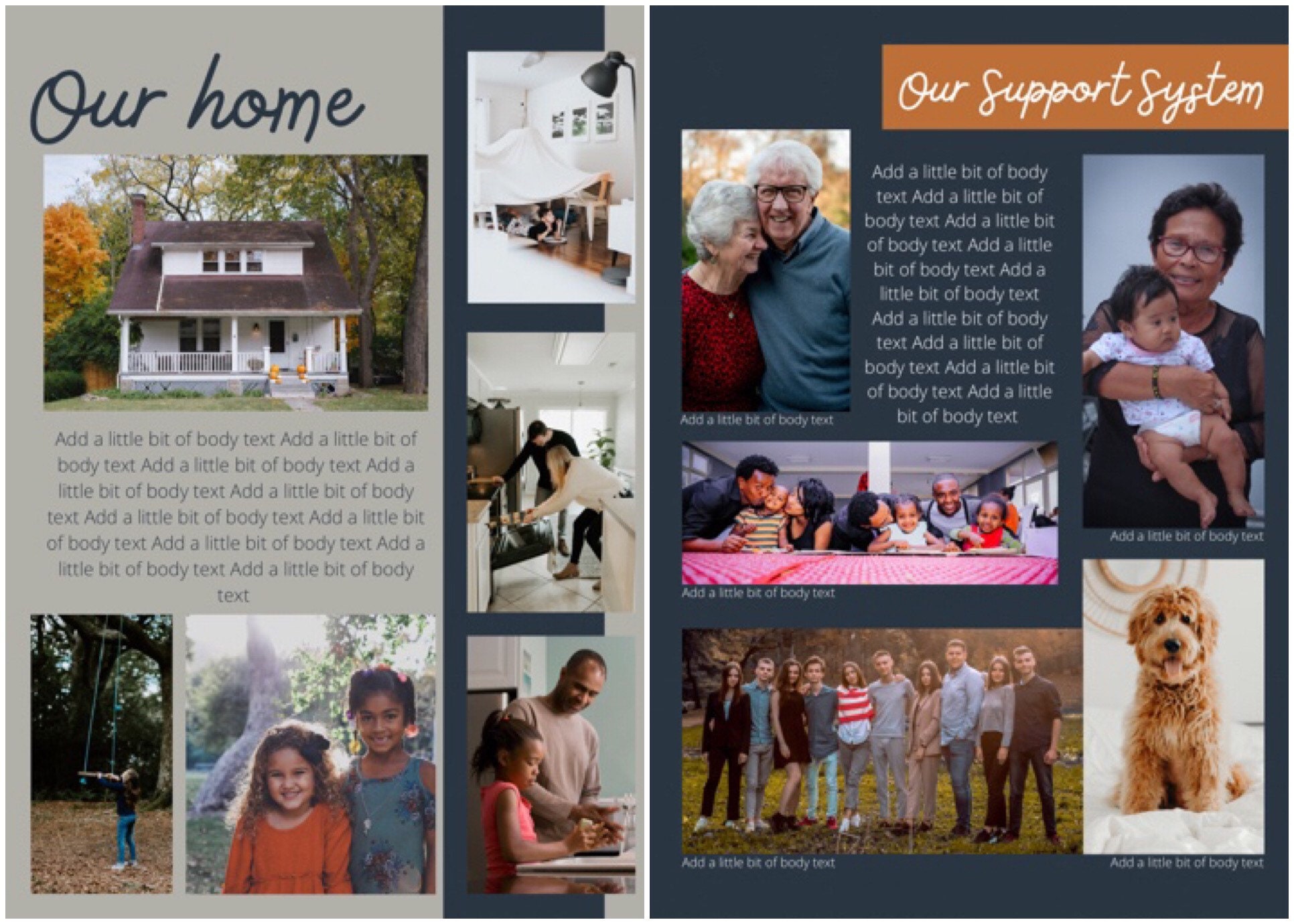 Adoption Profile Template in a Sunset Palette - Etsy