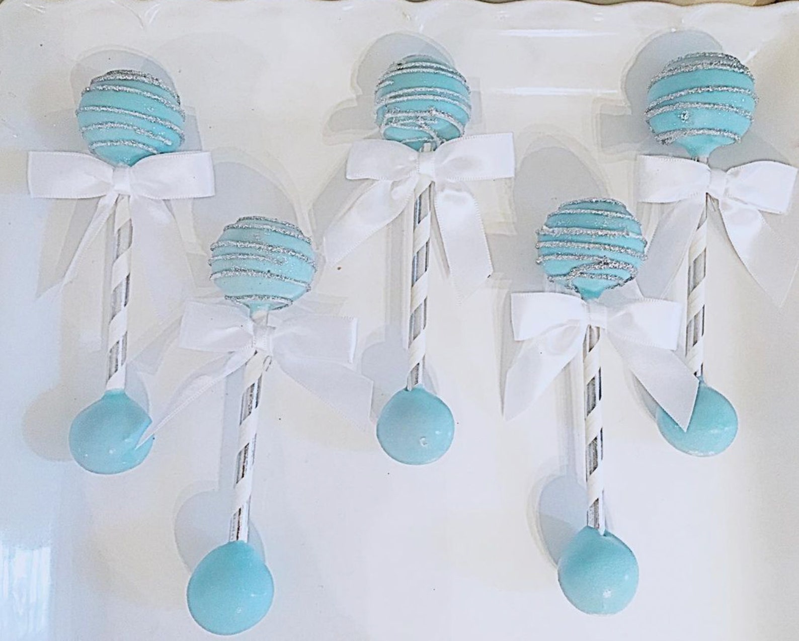 Pink and Gold Baby Rattle, Baby Girl, Baby Shower Cake Pops, Favors - Etsy