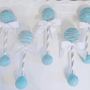 Pink and Gold Baby Rattle, Baby Girl, Baby Shower Cake Pops, Favors - Etsy