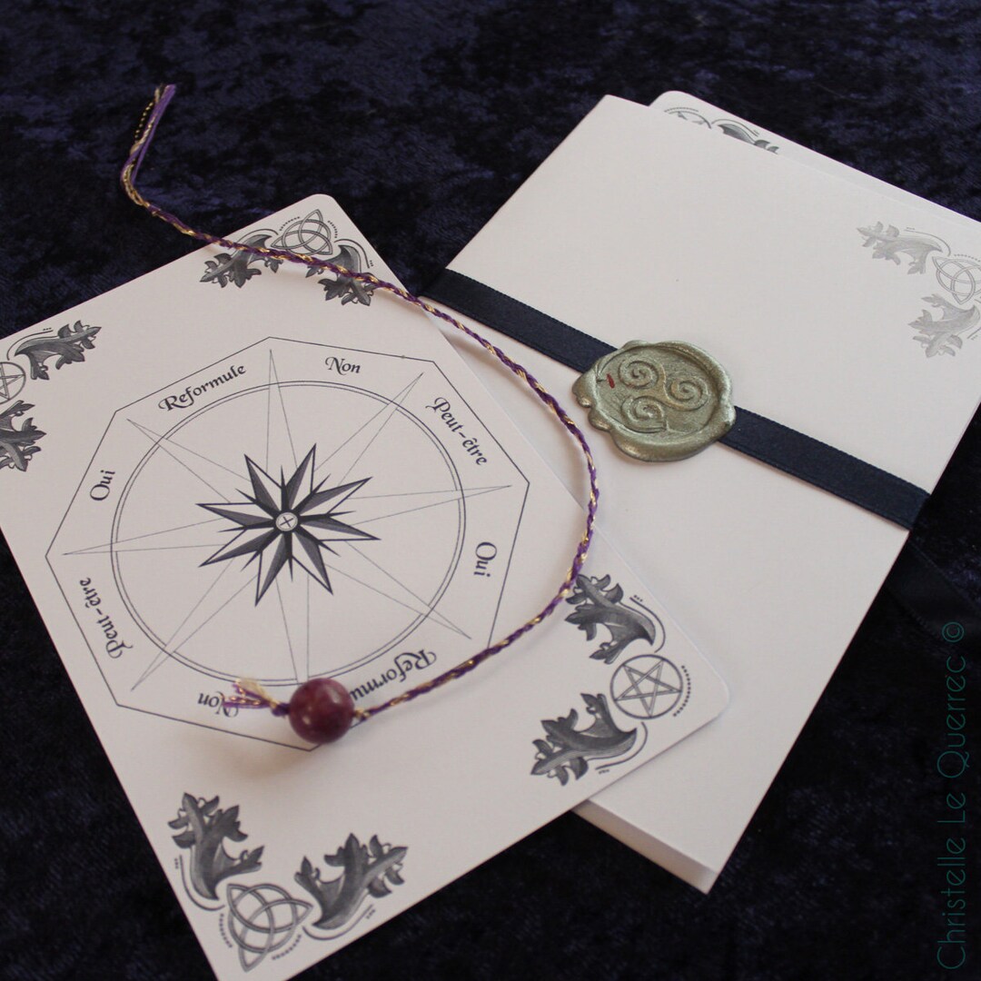 Pack of 8 Pendulum Boards With Sugilite Stone Pendulum and Pouch ...