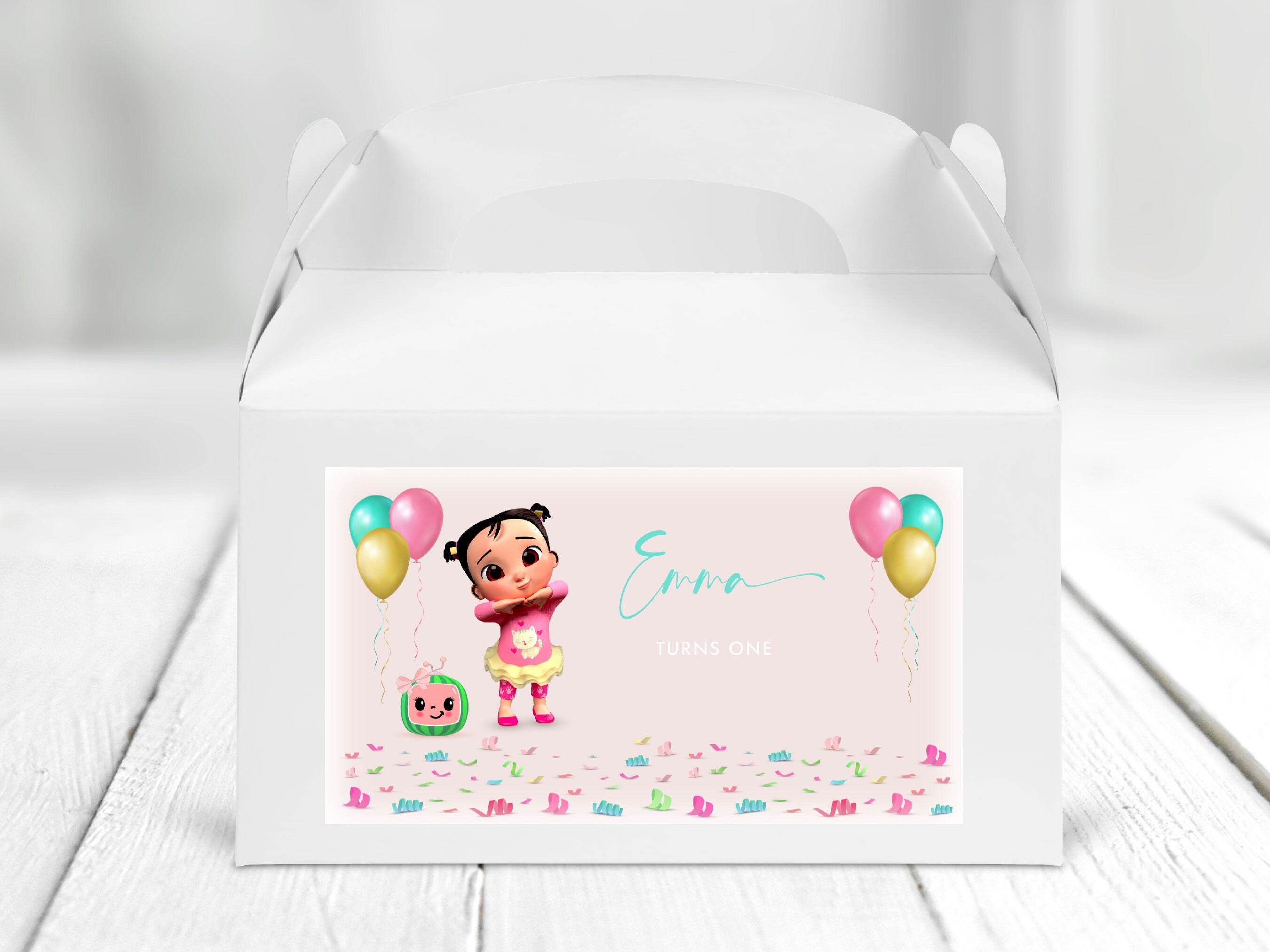 Favor Bags & Containers Party Supplies Birthday Party Favor Box Labels ...