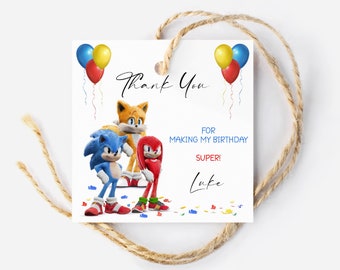Thank You Sonic Party - Etsy