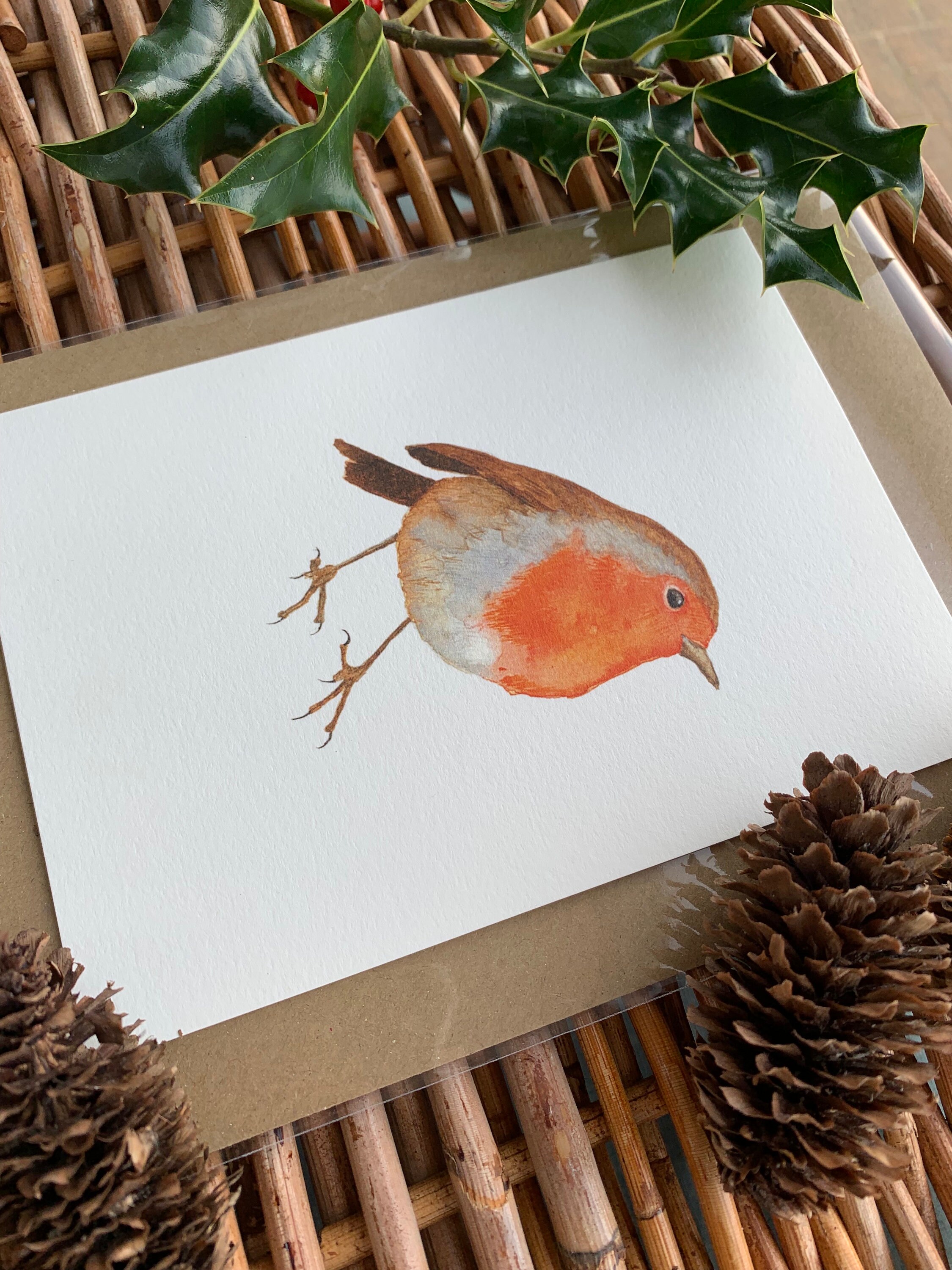 Robin Watercolour Christmas Cards - Etsy UK
