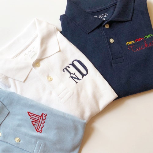 Striped Monogram Polo Monogrammed Toddler Polo Polo - Etsy