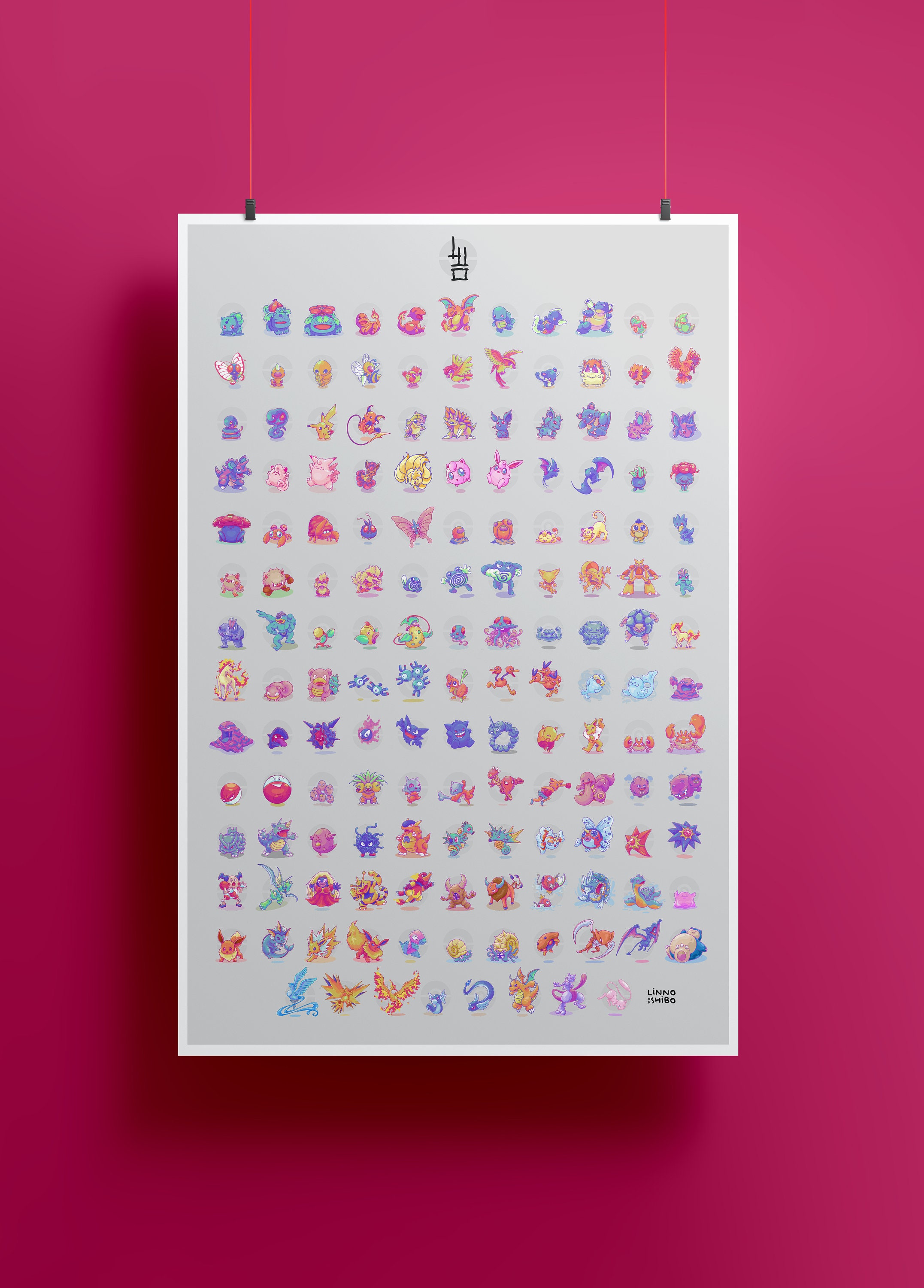 Pokémon Poster - Pocket Monster Poster Through Each Generations ...