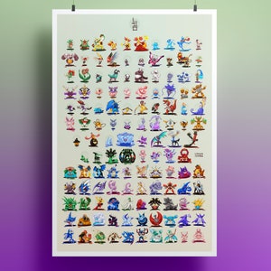 Pokémon Generations Poster – Pocket Monster Fan Art, Wall Decor (13x19 ...