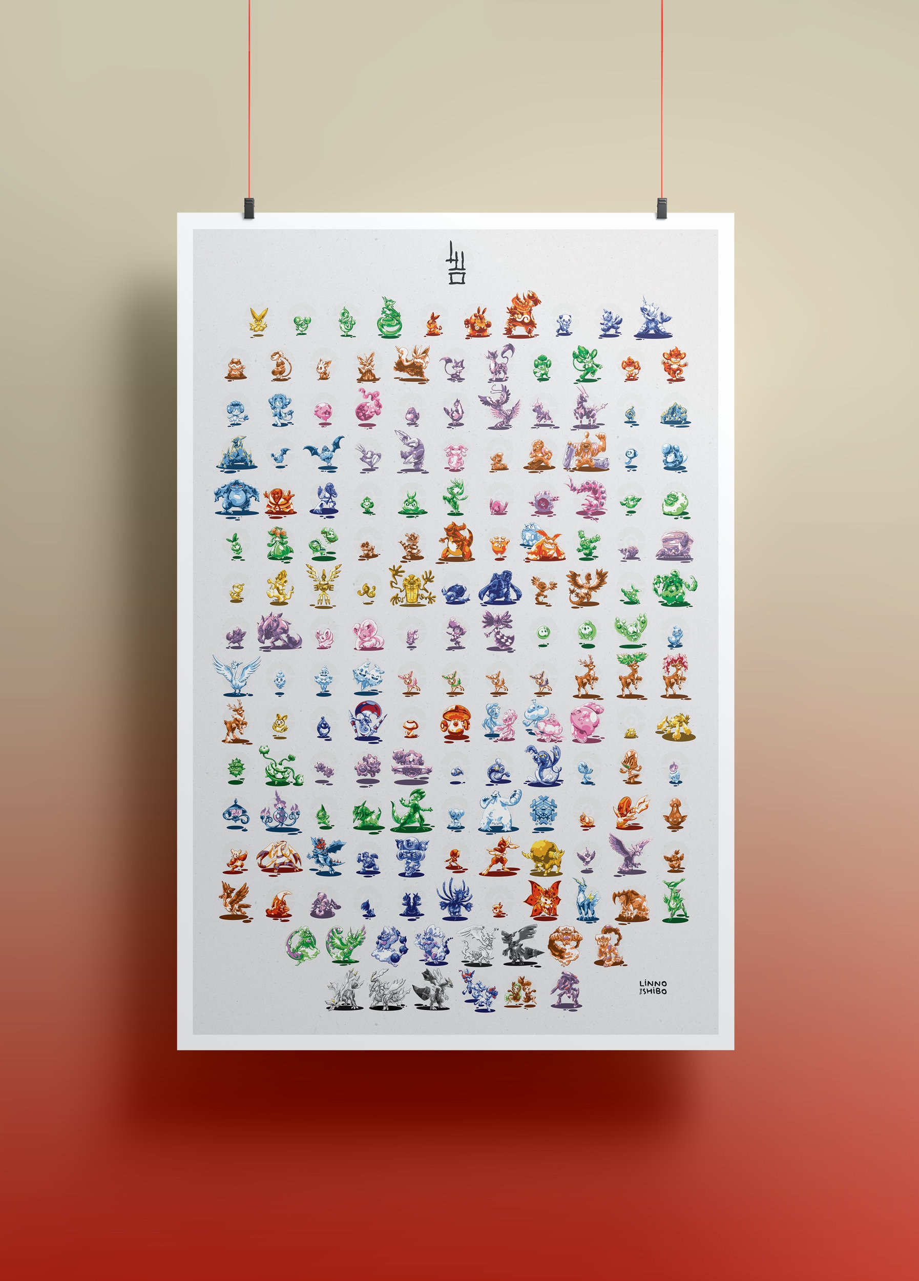 Pokémon Poster Pocket Monster Poster Through Each Generations Pokédex ...