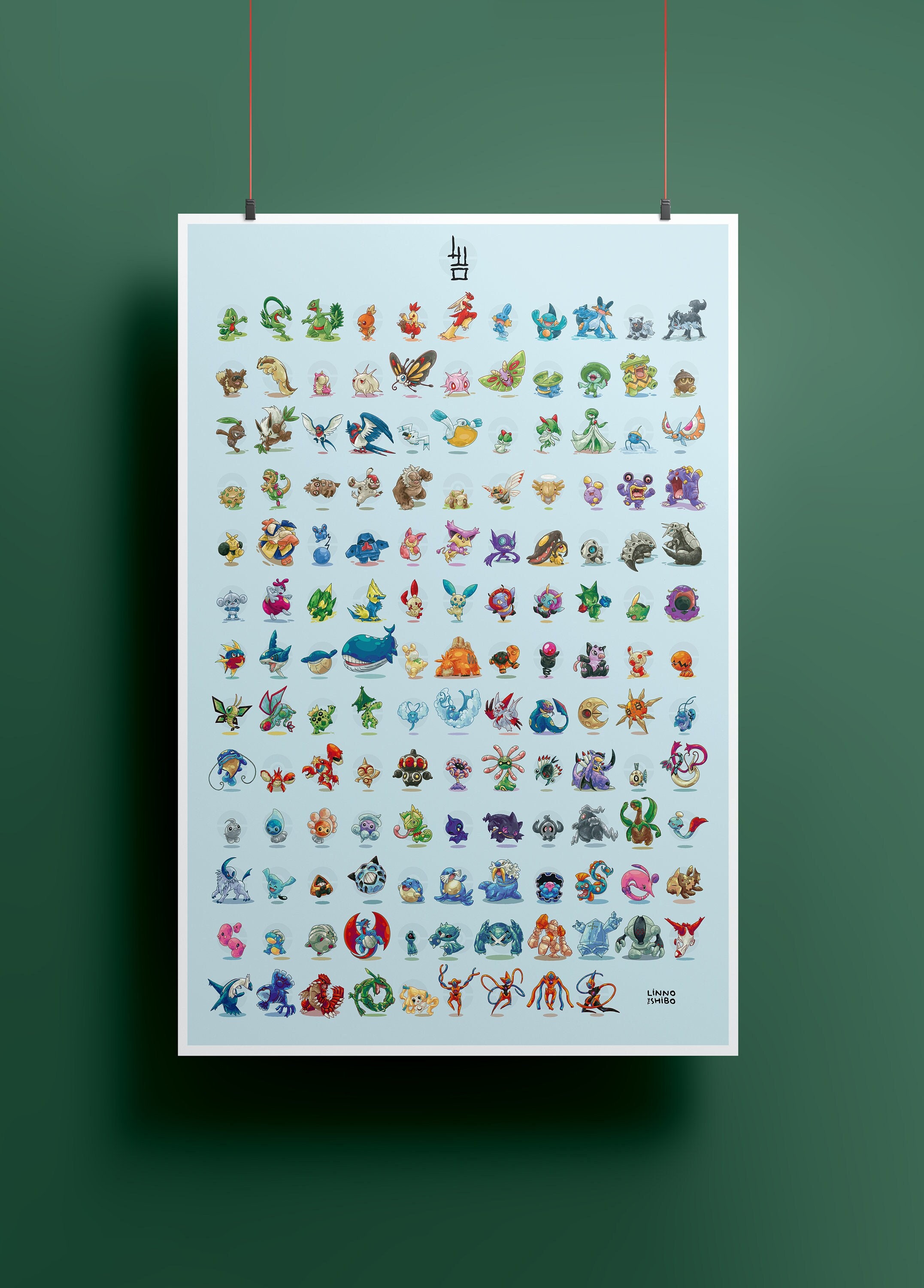 Pokemon the 3rd Set of Pocket Monsters Poster Generation 3 - Etsy UK