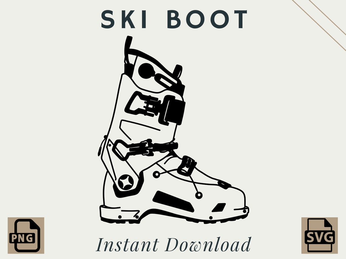 Ski Boot PNG SVG Digital Download Printable - Etsy