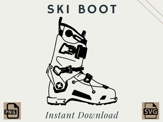 Ski Boot PNG SVG Digital Download Printable - Etsy