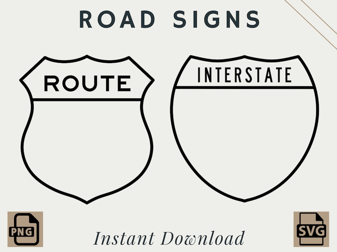 Road Signs | PNG | SVG | Digital Download | Printable - Etsy