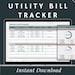 Utility Bill Tracker Template Spreadsheet | Google Sheet | Digital ...