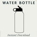 Water Bottle PNG SVG Digital Download Printable - Etsy