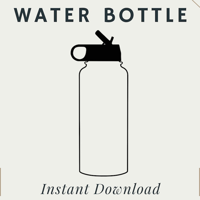 Water Bottle Svg - Etsy