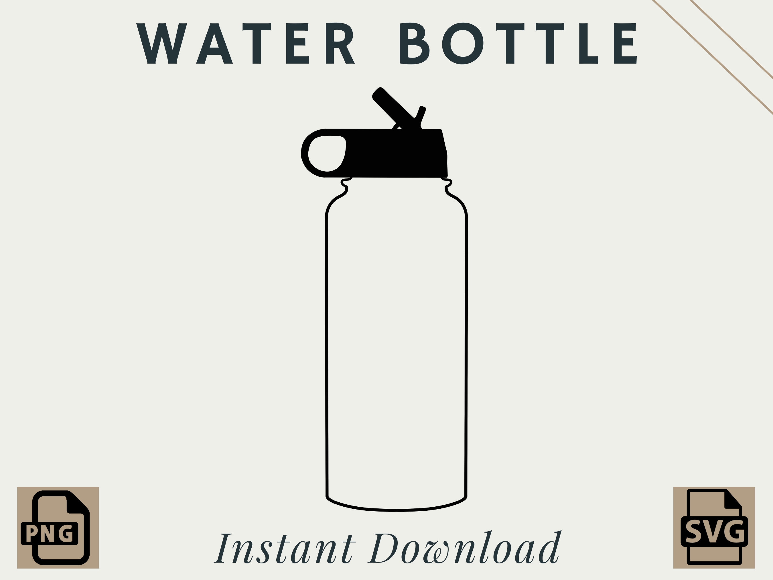 Water Bottle | PNG | SVG | Digital Download | Printable - Etsy
