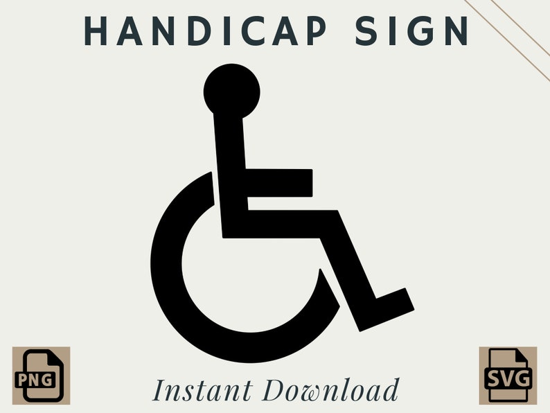 Handicap Sign | PNG | SVG | Digital Download | Printable - Etsy