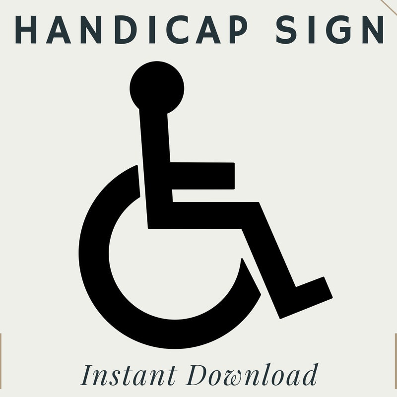 Handicapped Sign - Etsy