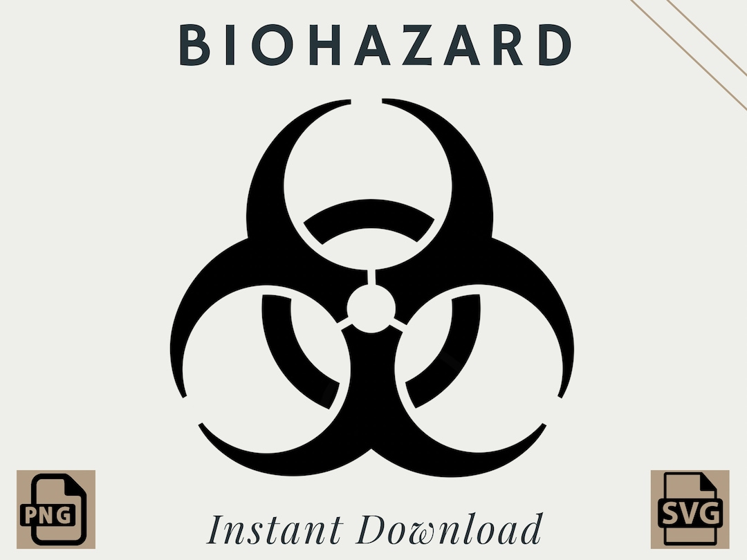 Biohazard Symbol | PNG | SVG | Digital Download | Printable - Etsy