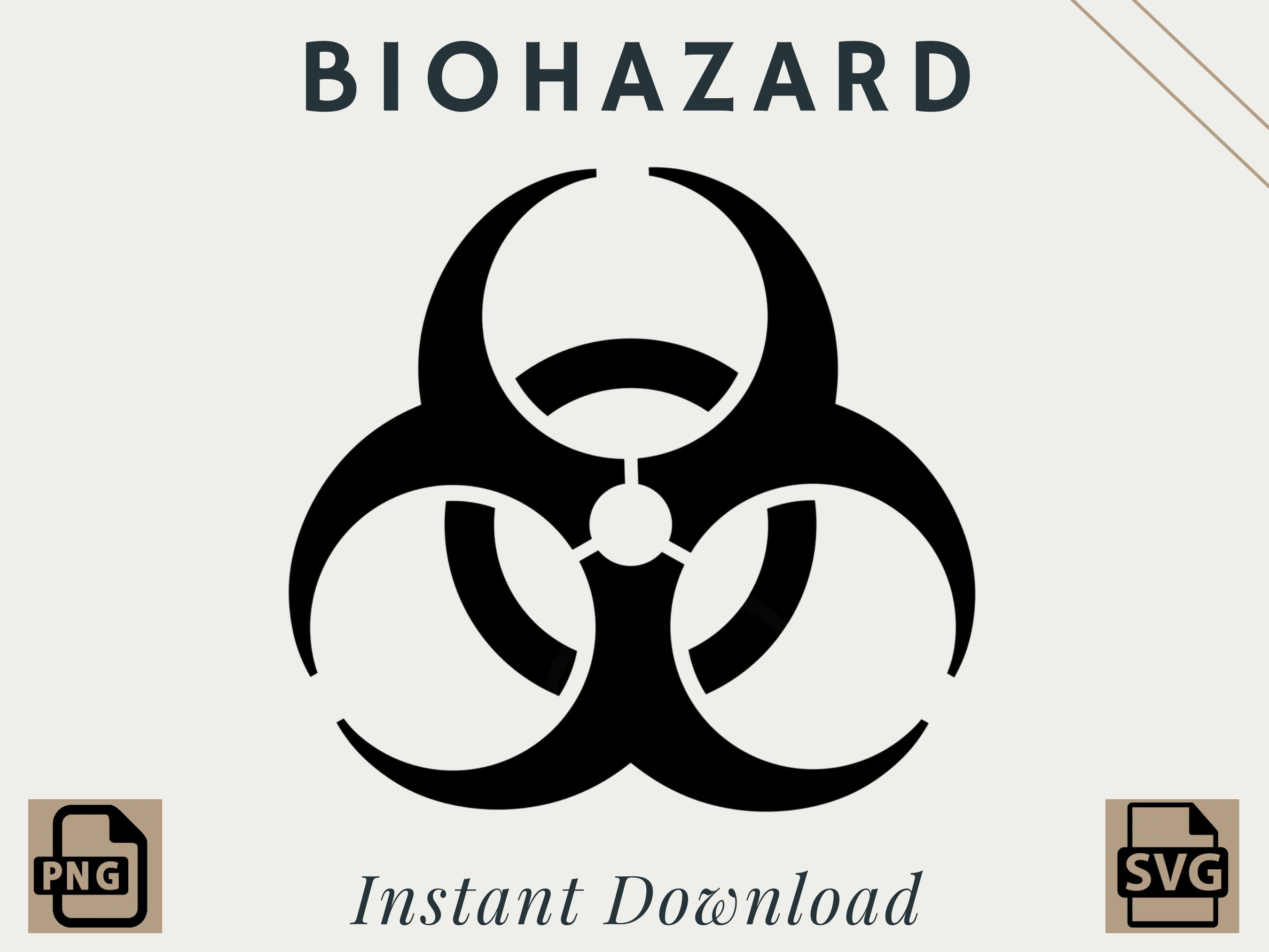 Biohazard Symbol | PNG | SVG | Digital Download | Printable - Etsy